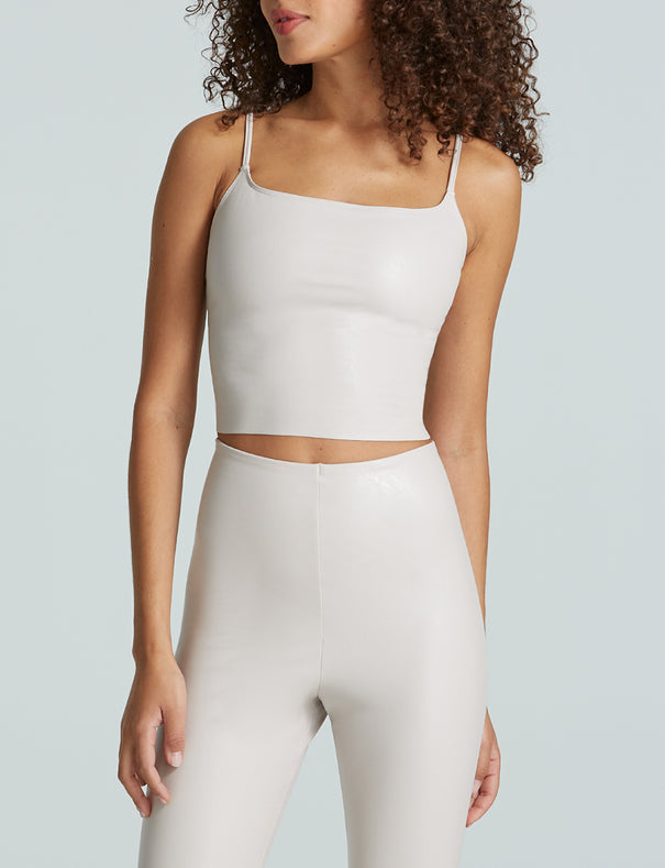 Faux Leather Cami Crop Top | Commando®